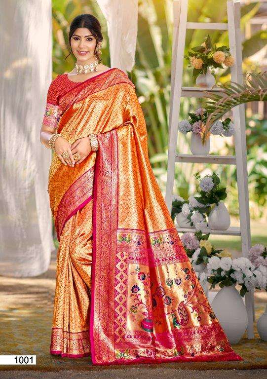 Bunawat Devyani Silk Vol-03 1001-1006 Pure Silk Sarees Wholesale ...
