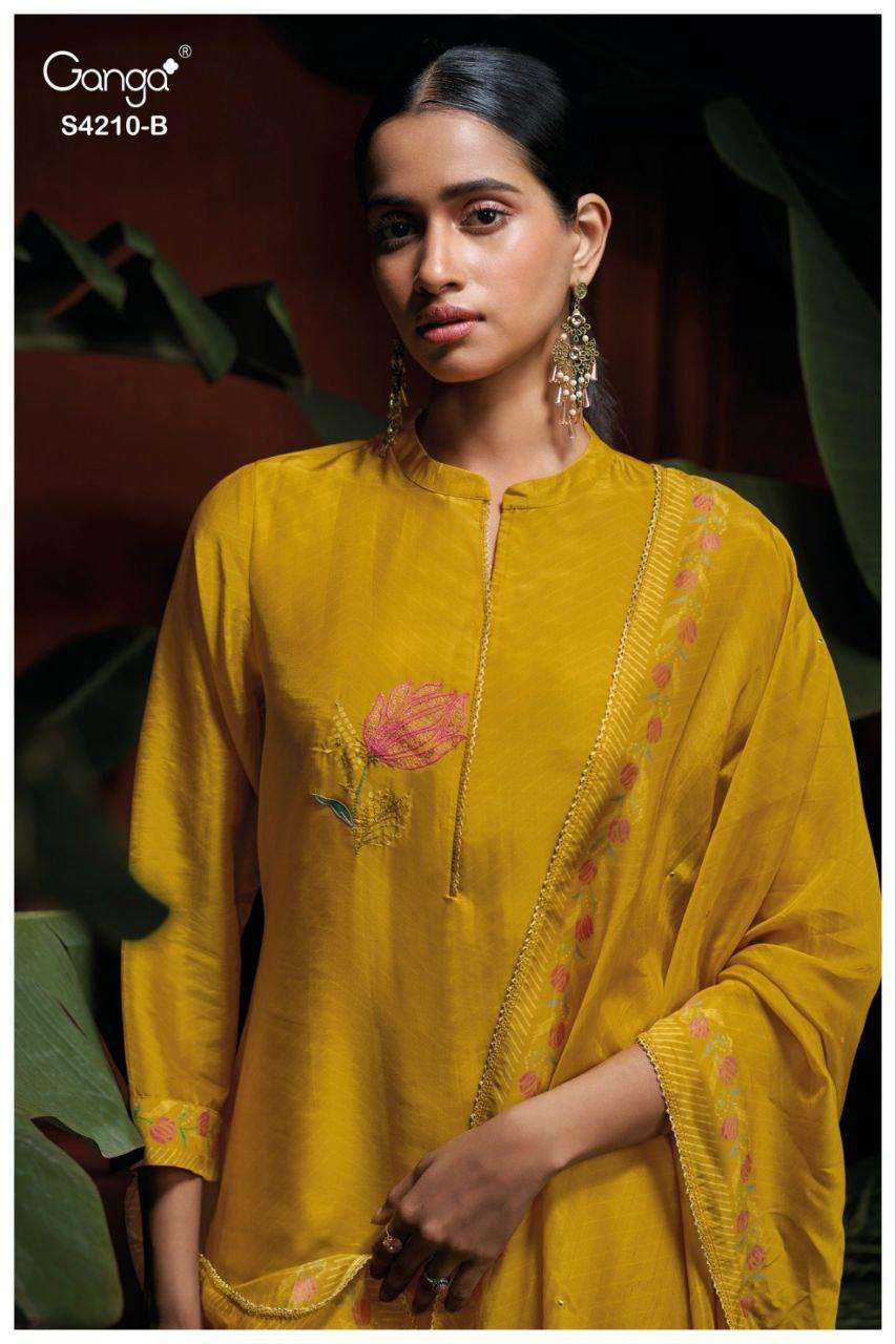 Ganga Fashion Serena 4210 Silk Salwar Suit Wholesale – Amrah Wholesale
