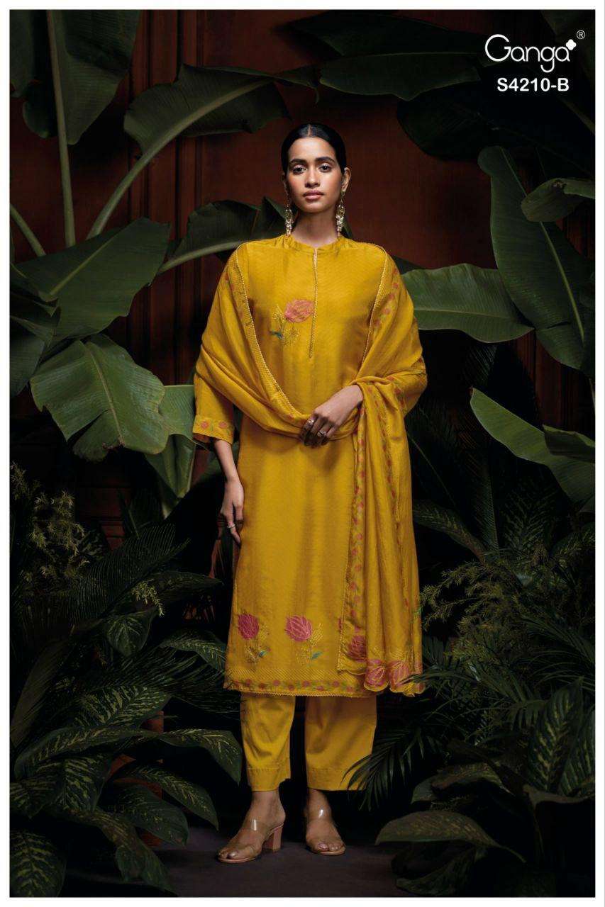 Ganga Fashion Serena 4210 Silk Salwar Suit Wholesale – Amrah Wholesale