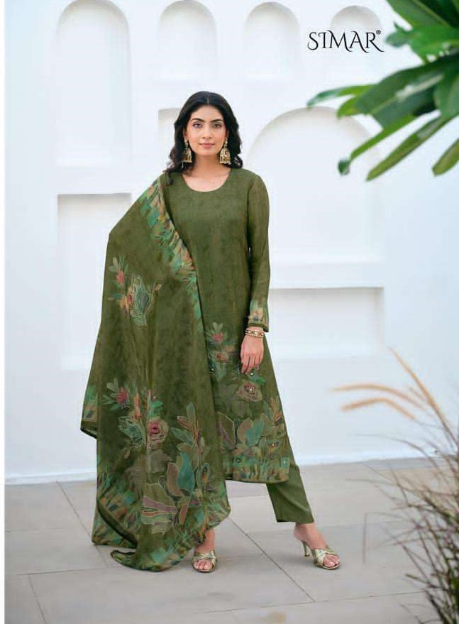Glossy Luvika Fancy Silk Digital Printed Suit Catalog Wholesale Price ...