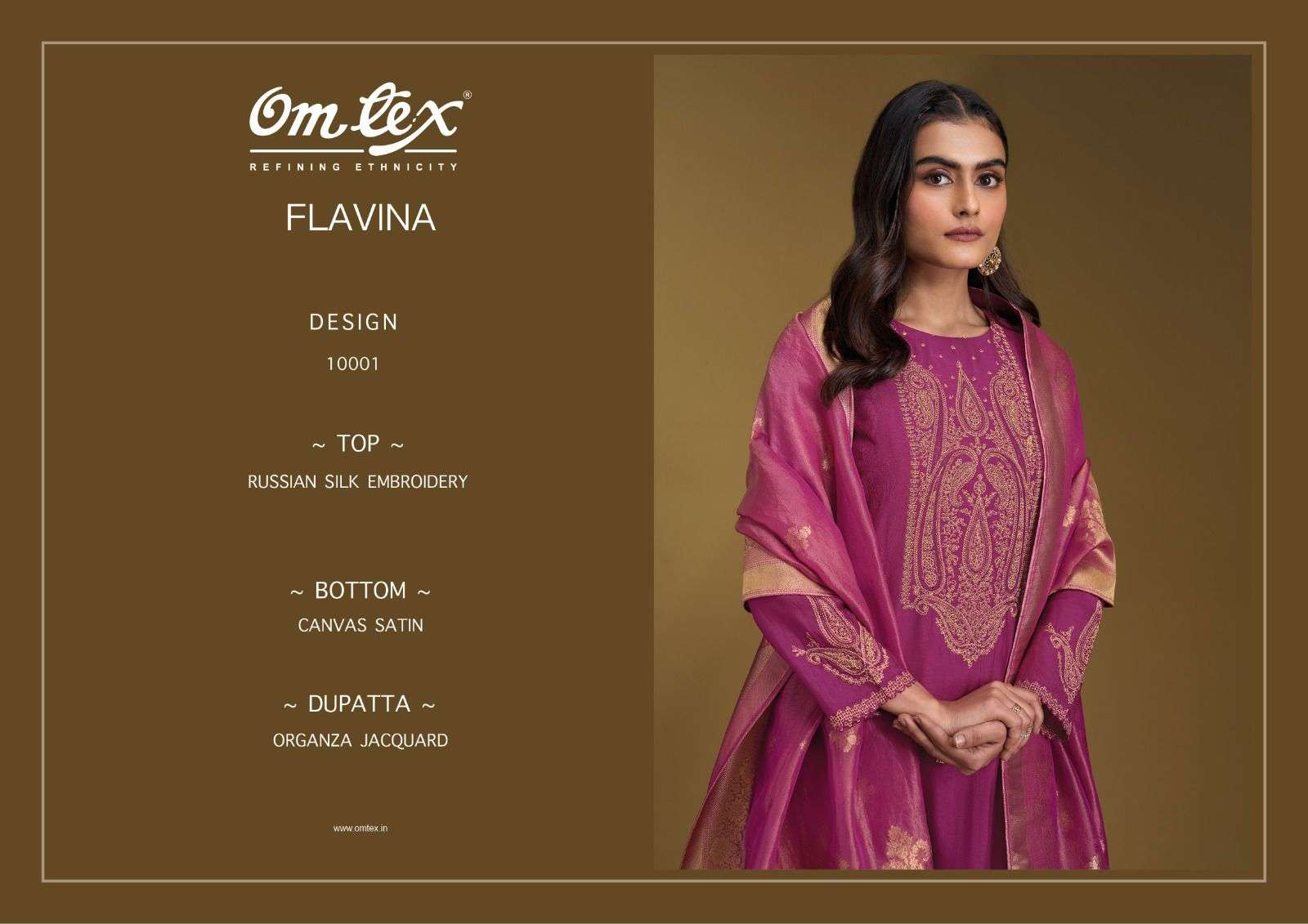 Wholesale Russian Silk Ladies Suit – Omtex Flavina Exclusive – Amrah ...