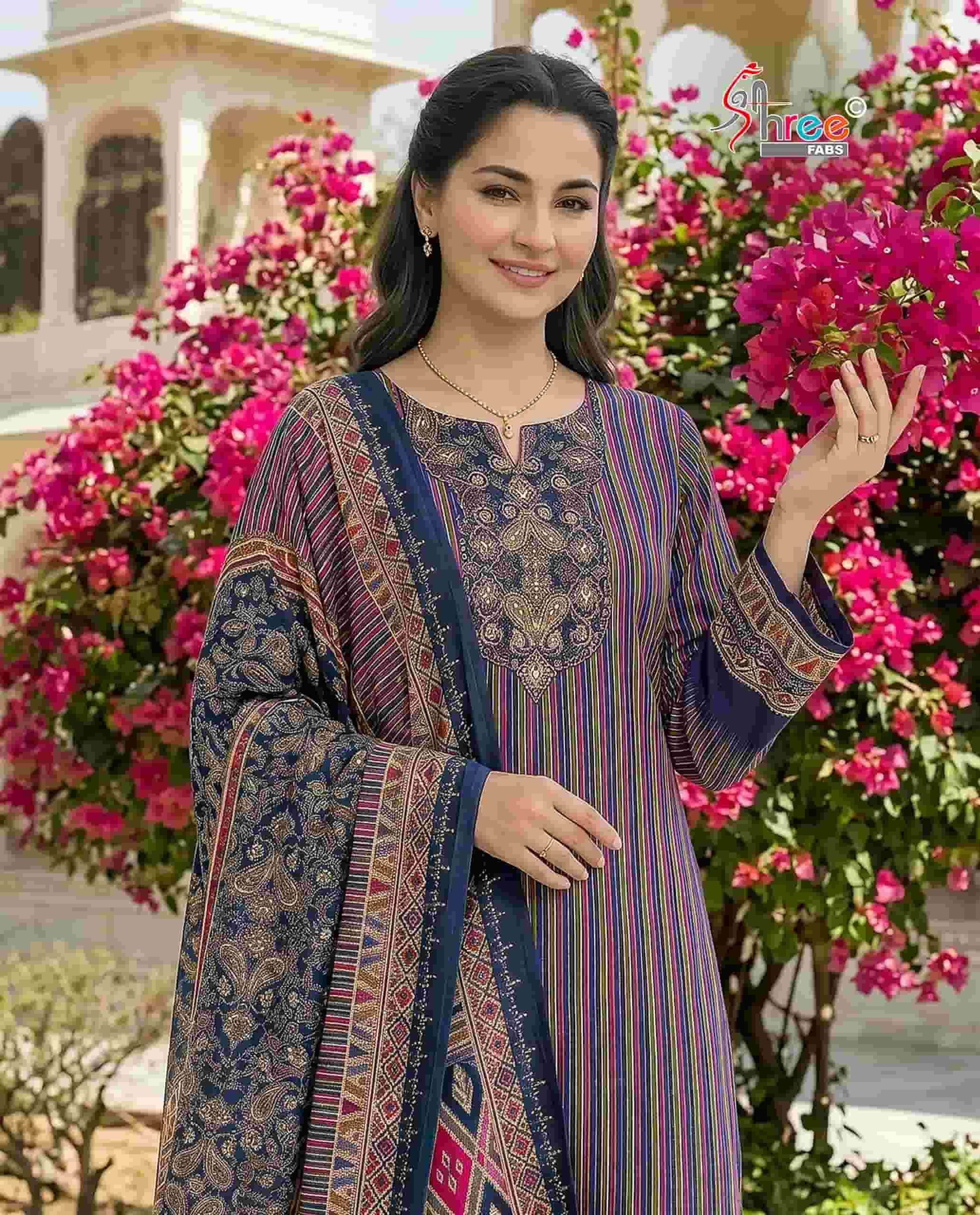 Shree Fabs Kt 365 Pure Muslin Pakistani Suit - Amrah Wholesale