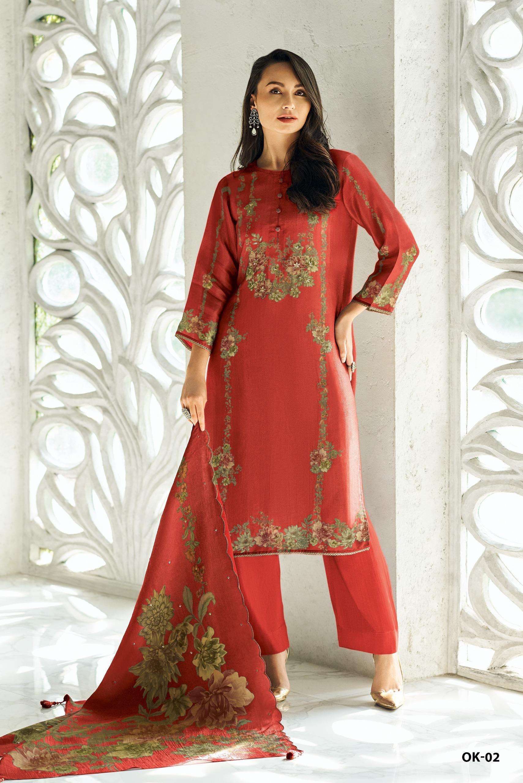 Varsha Ornek Fancy Russian Silk Designer Salwar Suit Wholesale – Amrah ...