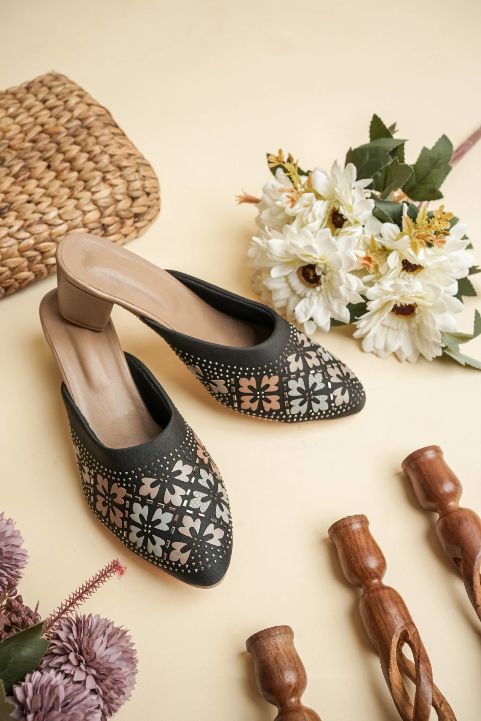 Womens Multicolor Heels Jutti Vol 1 Wholesale | Amrah Wholesale Fancy ...